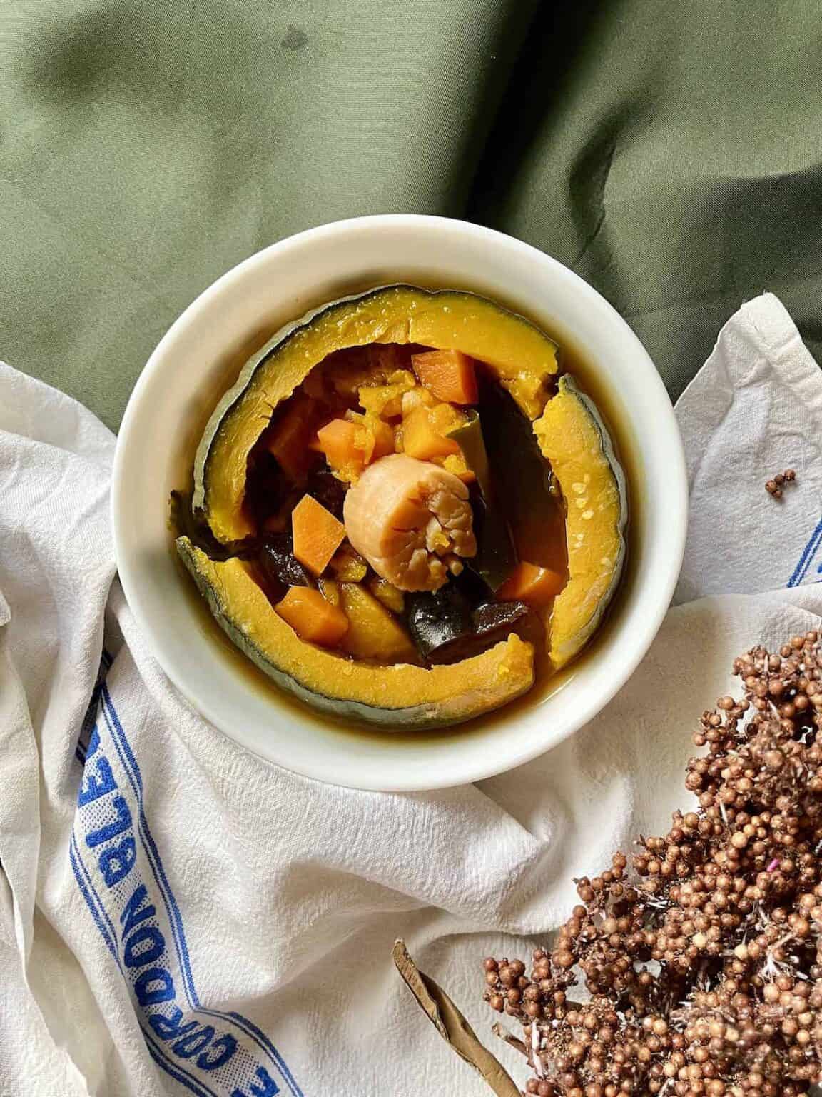 Chinese Pumpkin Soup with Carrots - Greedy Girl Gourmet