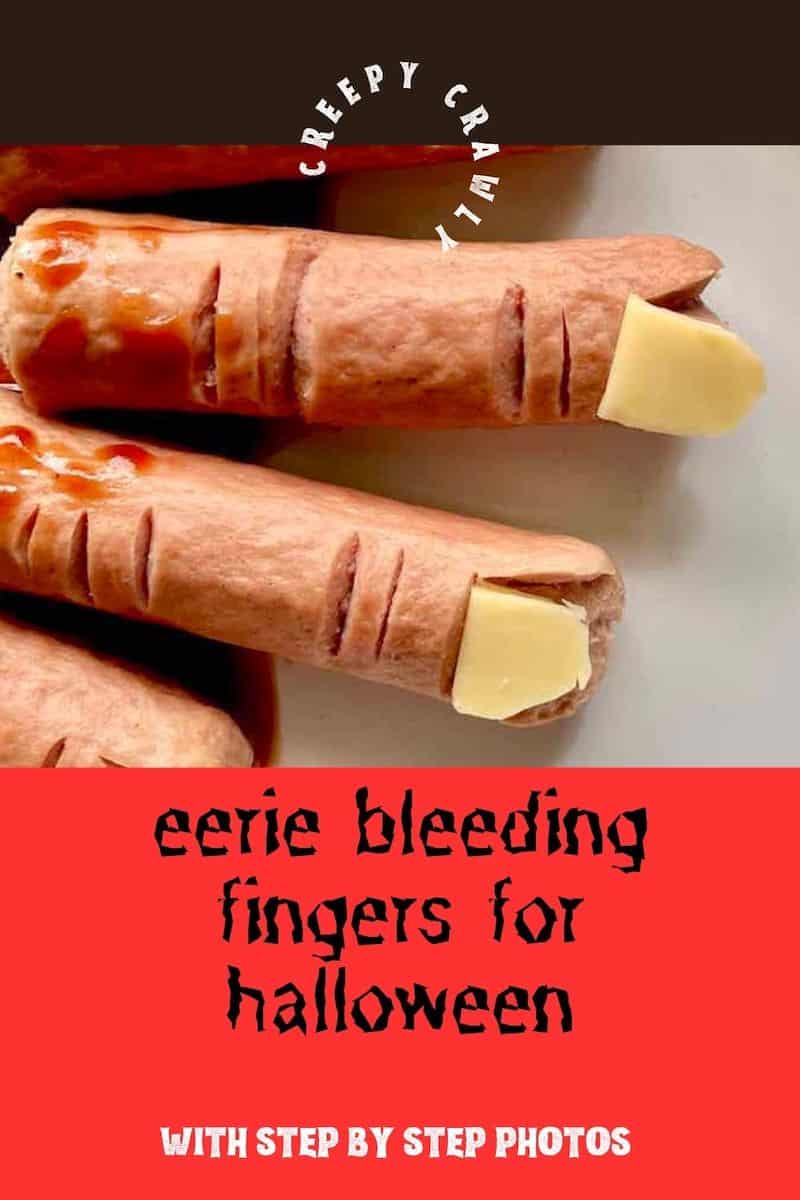 Bloody Halloween Hot Dog Fingers - Greedy Girl Gourmet