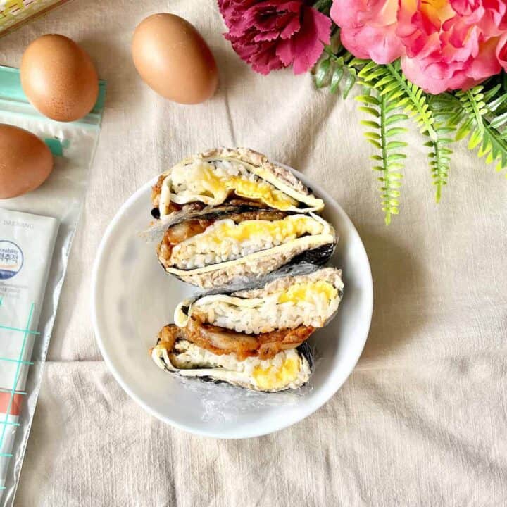 Folded Kimbap Triangle Sandwich - Greedy Girl Gourmet