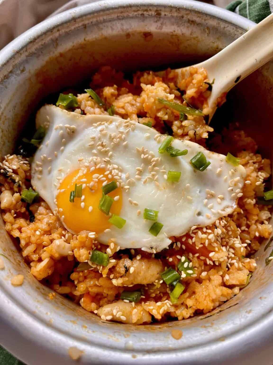 Easy Korean Bibimbap with Chicken (Rice Cooker) - Greedy Girl Gourmet